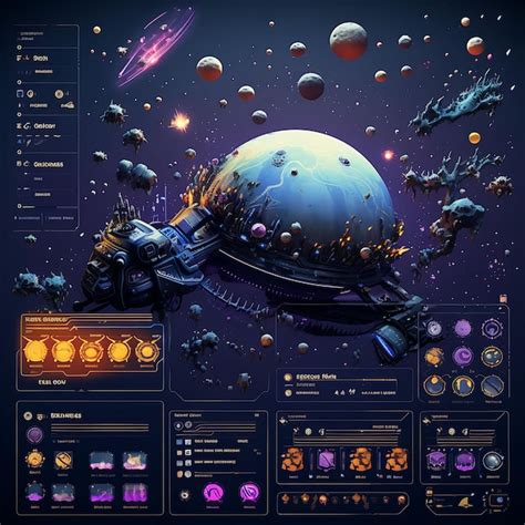 Premium Ai Image Space Pop Up Ui Alien Invasion Themed Game Console
