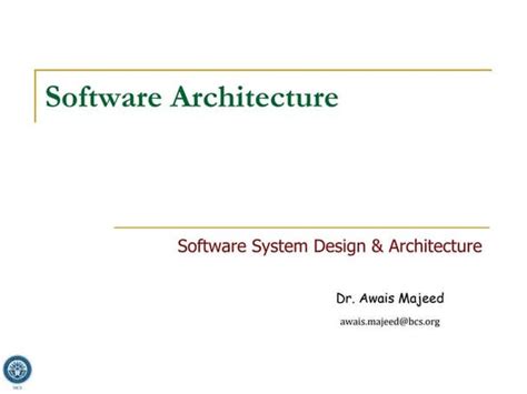 Model Based Software Architectures Ppt