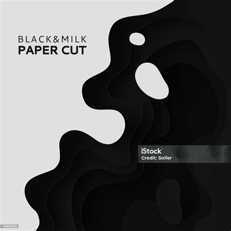 종이의 3d 레이어 컷 우유의 배경 흑인과 백인 서식 파일 사이트에서 종이 조각 아트 배경 디자인을 추상화 합니다 비즈니스 프레