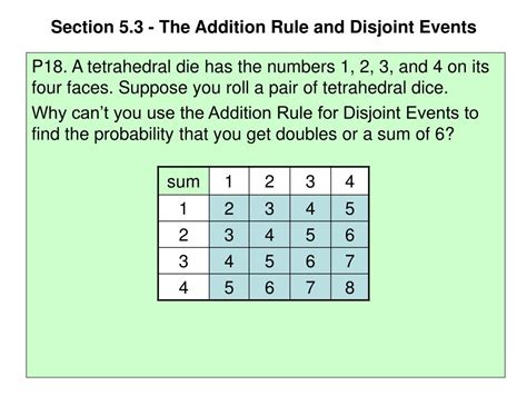 ppt section 5 3 the addition rule and disjoint events powerpoint