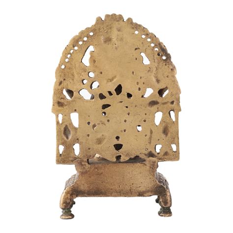 Brass Goddess Carving Structure With Arch