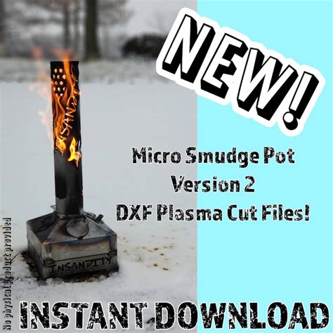 Micro Smudge Pot Dxf Files Version 2 Cnc Plasma Cutting Dxf Plasma Cut