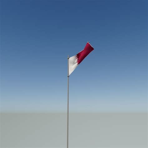 3d Model Flag Of Qatar Vr Ar Low Poly Animated Cgtrader