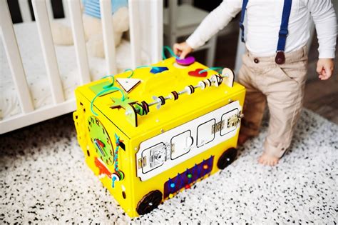 Big Busy Box Development Toy Fidget Cube Yellow Color Busy Cube Busy