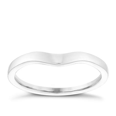 9ct White Gold Shaped Band H Samuel White Gold Wedding Gold Wedding