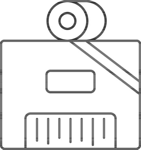 Parcel Packing Icon In Black Line Art 24457765 Vector Art At Vecteezy