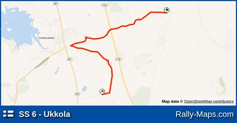 Ss 6 Ukkola Stage Map Pohjola Ralli 1986 Ralli Sm 🌍 Rally