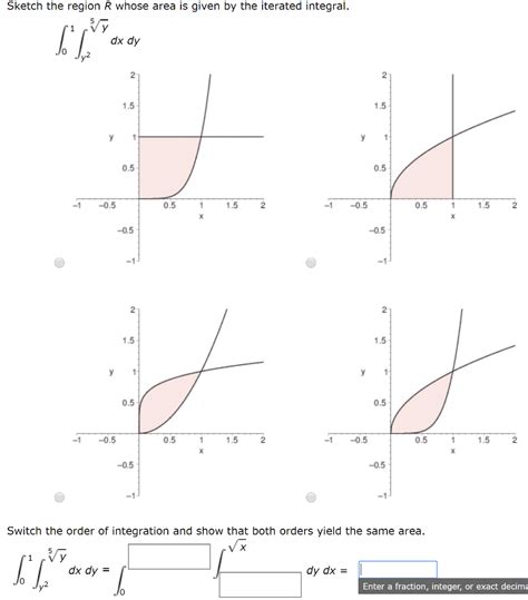 Solved Sketch The Region R Whose Area Is Given By The Chegg Com