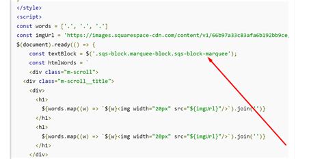 How To Apply Code To Only One Marquee On A Website Code Blocks Squarespace Forum