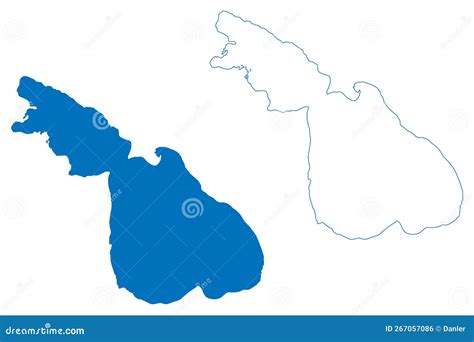 Lake Sevan Republic Of Armenia Map Vector Illustration Scribble Sketch Sevana Lich Map