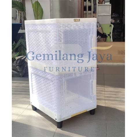 Jual Lemari Rak Piring Serbaguna Akako Swing Modern Minimalis Susun 2