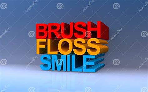 Brush Floss Smile On Blue Stock Illustration Illustration Of Dentist