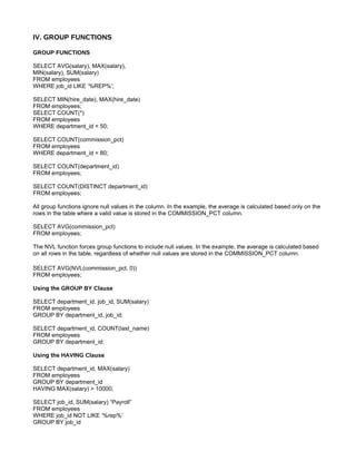 Basic Sql Handouts PDF