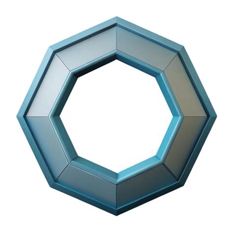 Striking Energetic Artistic Geometric Outline Of An Octagon Clean Lines With Scalable Design