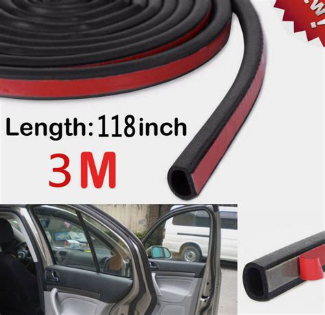 164ft L Shape Car Door Trunk Seal Strip Rubber Weather Strip Edge