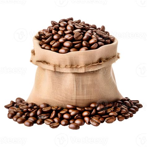 Ai Generated Coffee Beans In Bag Isolated On White Background 35320463 Png