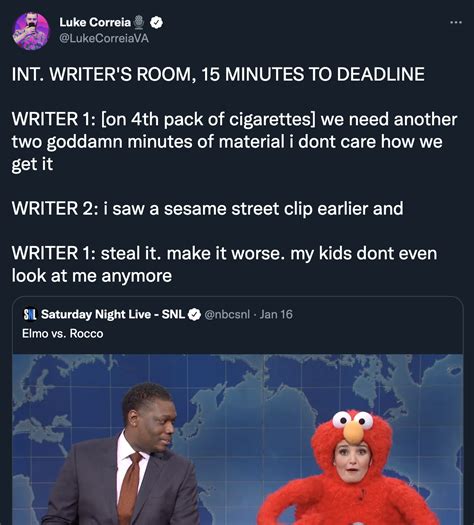 Elmo Vs Rocco Snl Meme Elmo Vs Rocco Know Your Meme