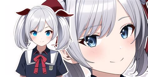 Aiイラスト 【著作権フリー】銀髪の女子学生イラスト素材集【ai生成作品】 ゴリラの素材屋さんのマンガ Aiart キャラクター素材