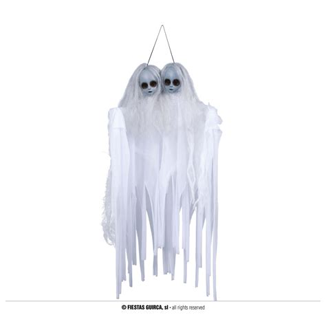 Ghost Siamese Twins Hanging Halloween Decoration 70cm