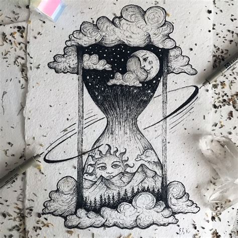 Sun Moon Hourglass Etsy