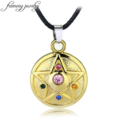 Feimeng Jewelry Sailor Moon Necklace Fashion Sweet Pink Star Pendant
