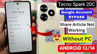 Tecno Spark C Frp Bypass Share Article Not Open Tecno Bg Google Frp Bypass Without Pc