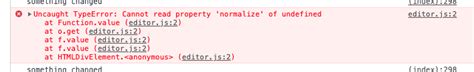 Bug Cannot Read Property Normalize Of Undefined In Chrome · Issue