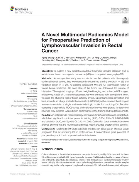 Pdf A Novel Multimodal Radiomics Model For Preoperative Prediction Of