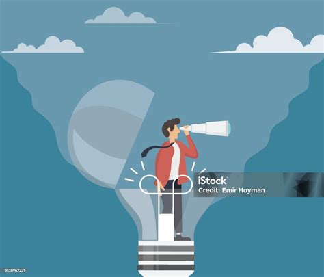 창조적 인 아이디어 기호입니다 사업가와 전구 편집 가능한 벡터입니다 가리키기에 대한 스톡 벡터 아트 및 기타 이미지 가리키기 개념 결정 Istock