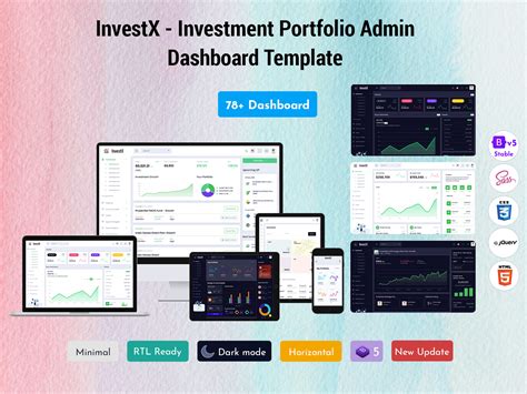 Investment Portfolio Admin Dashboard Template With Ui Framework