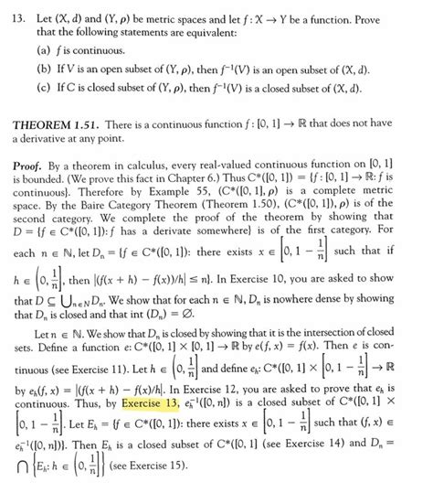 Solved Let Xd ﻿and Yρ ﻿be Metric Spaces And Let Fx→y