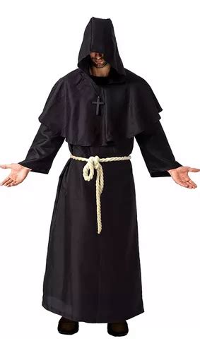 Disfraz Halloween Medieval Con Capucha De Monje Renacentista Envío gratis