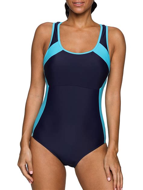Charmo Womens Athletic Bathing Suit Racerback Sports Padded Swimwear