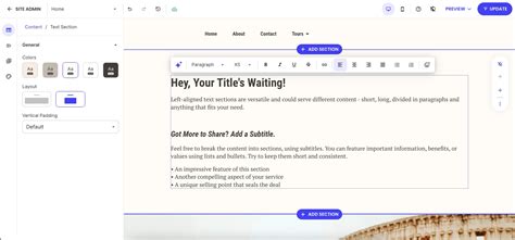 How To Add Text And Text And Image Sections To A Page Siteground Kb