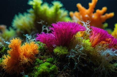 Vibrant Coral Reef Underwater Landscape Premium Ai Generated Image