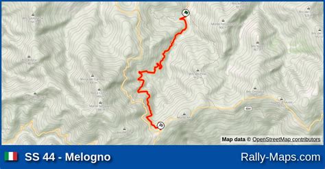 Mapa Harmonogram Profil Elewacji OS 44 Melogno Rallye Sanremo