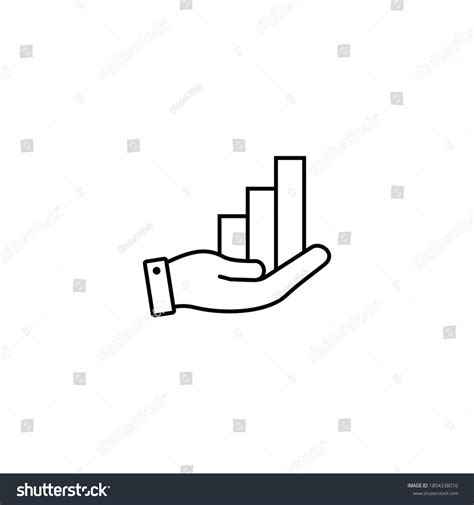 Growing Graph On Hand Icon Vector Stock Vector Royalty Free Shutterstock