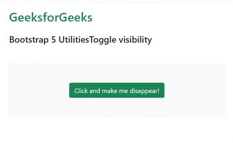 Bootstrap 5 Utilitiestoggle Visibility Geeksforgeeks