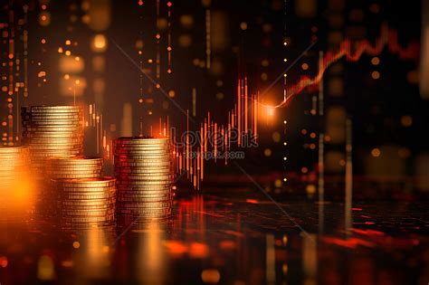 상승 화살표와 함께 금화의 스택