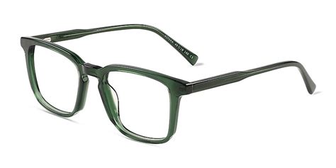 Astera Square Crystal Green Full Rim Eyeglasses Eyebuydirect Canada