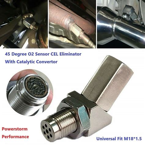 Universal O2 Oxygen Sensor Extender 45 Degree 02 Bung Extension