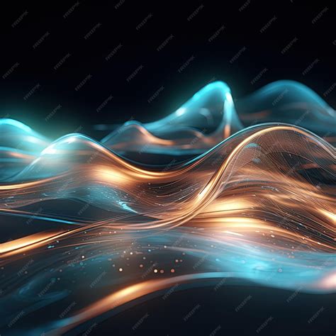 Premium Ai Image Abstract Metallic Wave Background