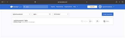 pull nginx docker image from dockerhub tag and push to your public