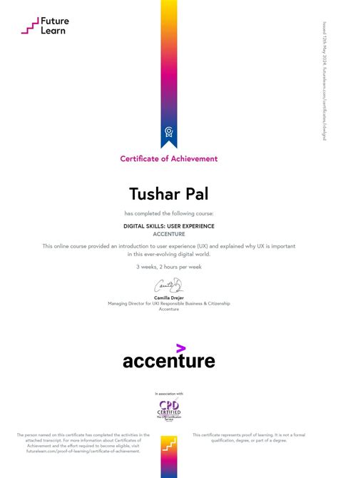 Tushar Pal On Linkedin Ux Accenture Futurelearn Certification