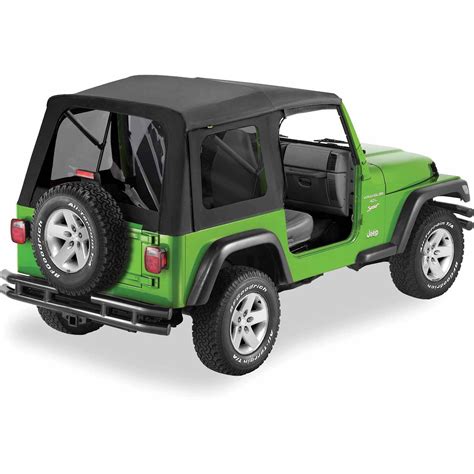 Bestop 54709 15 Supertop Classic Squareback Soft Top Fits Select 1997 2006 JEEP WRANGLER