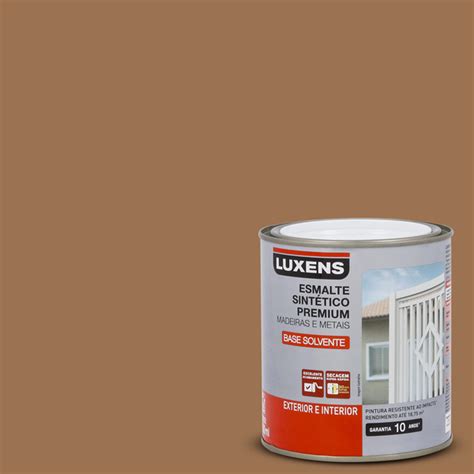 Esmalte Sintético Brilhante Marrom Conhaque 900mL Luxens Leroy Merlin