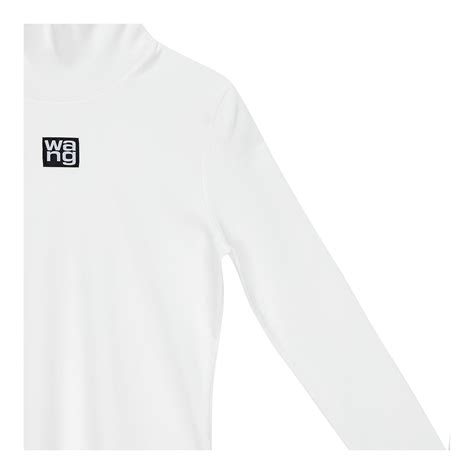 Alexanderwang알렉산더왕 Alexanderwangt Wang 로고 라벨 하이넥 티셔츠 Sivillage