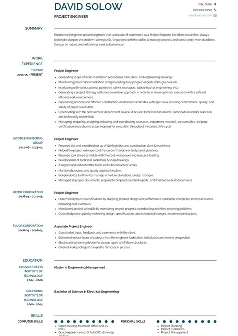 Project Engineer Resume Samples And Templates VisualCV