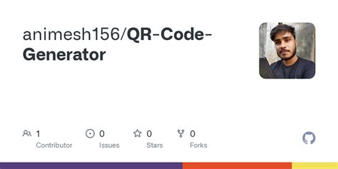GitHub Animesh156 QR Code Generator