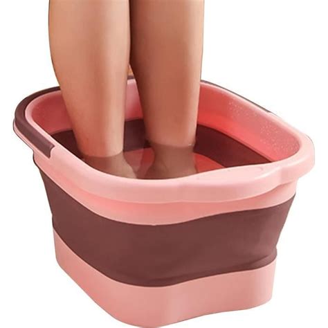 Bassin De Bain De Pieds Pliable Avec Rouleaux De Massage Soulagement